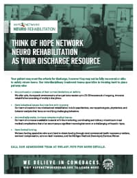 Hope Network Neuro Rehabilitation - Collateral Library