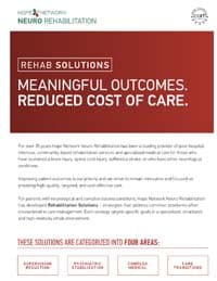 Hope Network Neuro Rehabilitation - Collateral Library